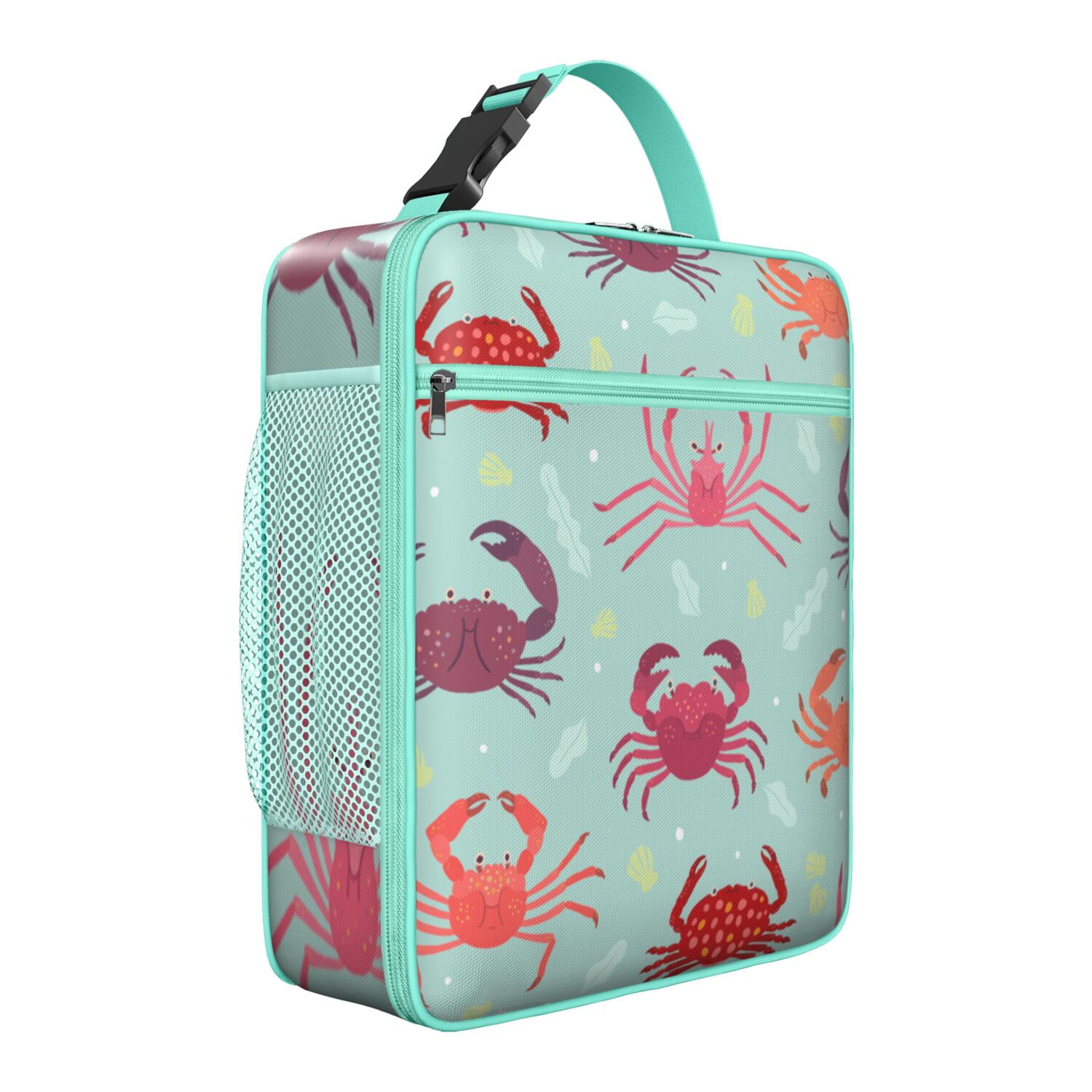 Crab Ocean Lunch Box with Insulation, Leakproof Reusable Cooler Bag for Beach Fishing & Office ...