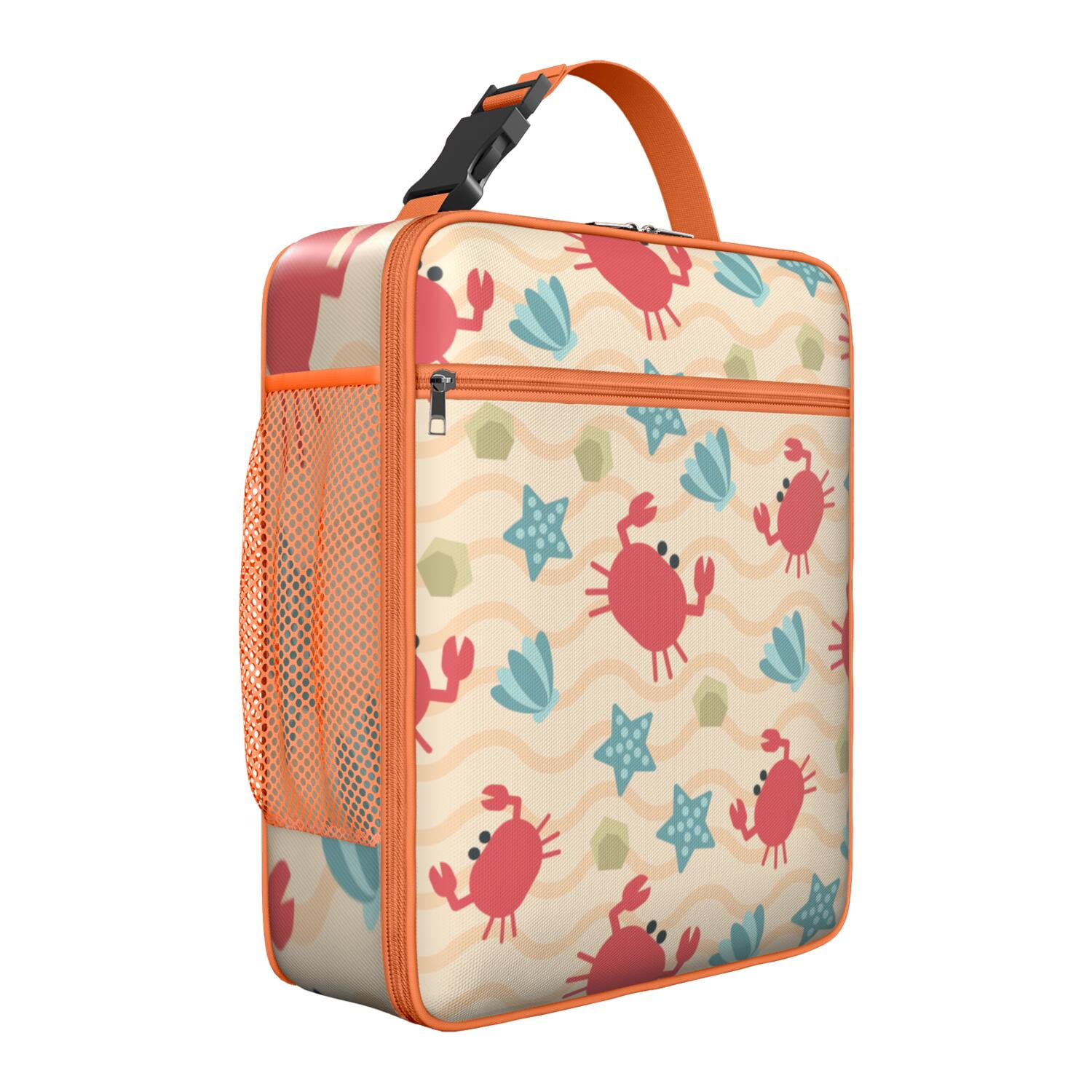 Crab Ocean Lunch Box with Insulation, Leakproof Reusable Cooler Bag for ...