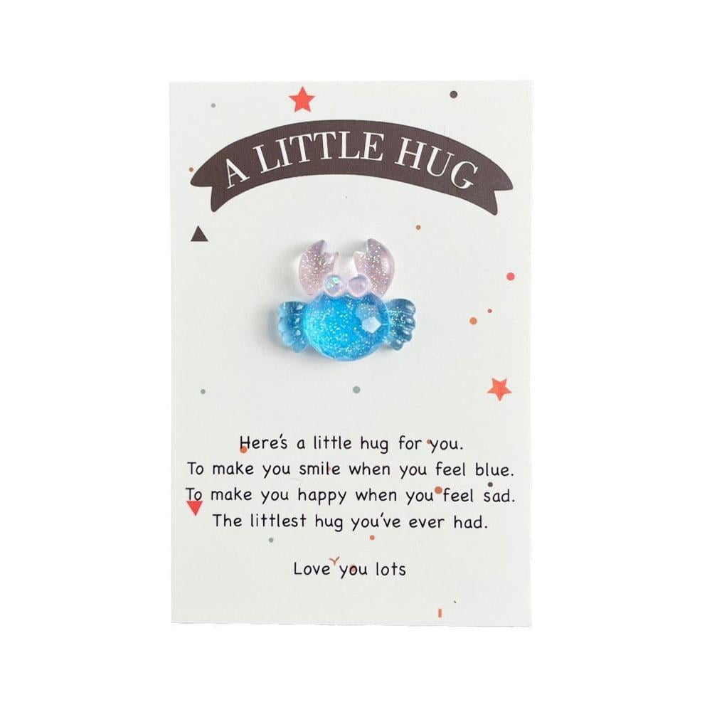 Crab Ocean Style Animal Series Gradient Pocket Hug Blessing Card Cute ...