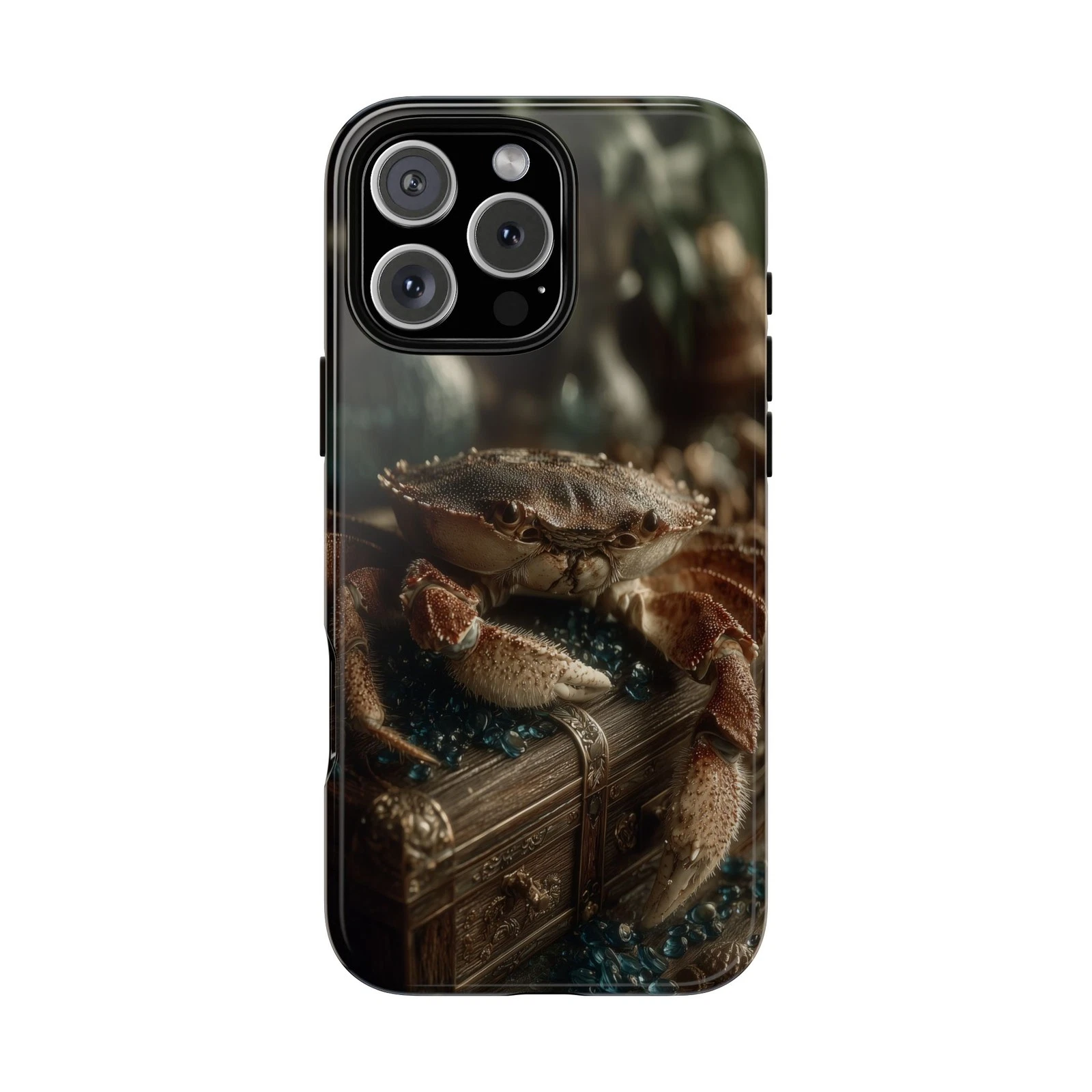 Crab Ocean Treasure Chest Scene Case for iPhone 17 11 12 13 14 15 16 ...