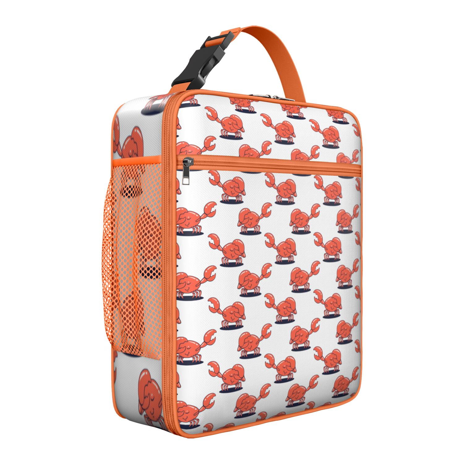 Crab Pattern Insulated Bento Box Bag – Waterproof, Soft Cooler Meal ...