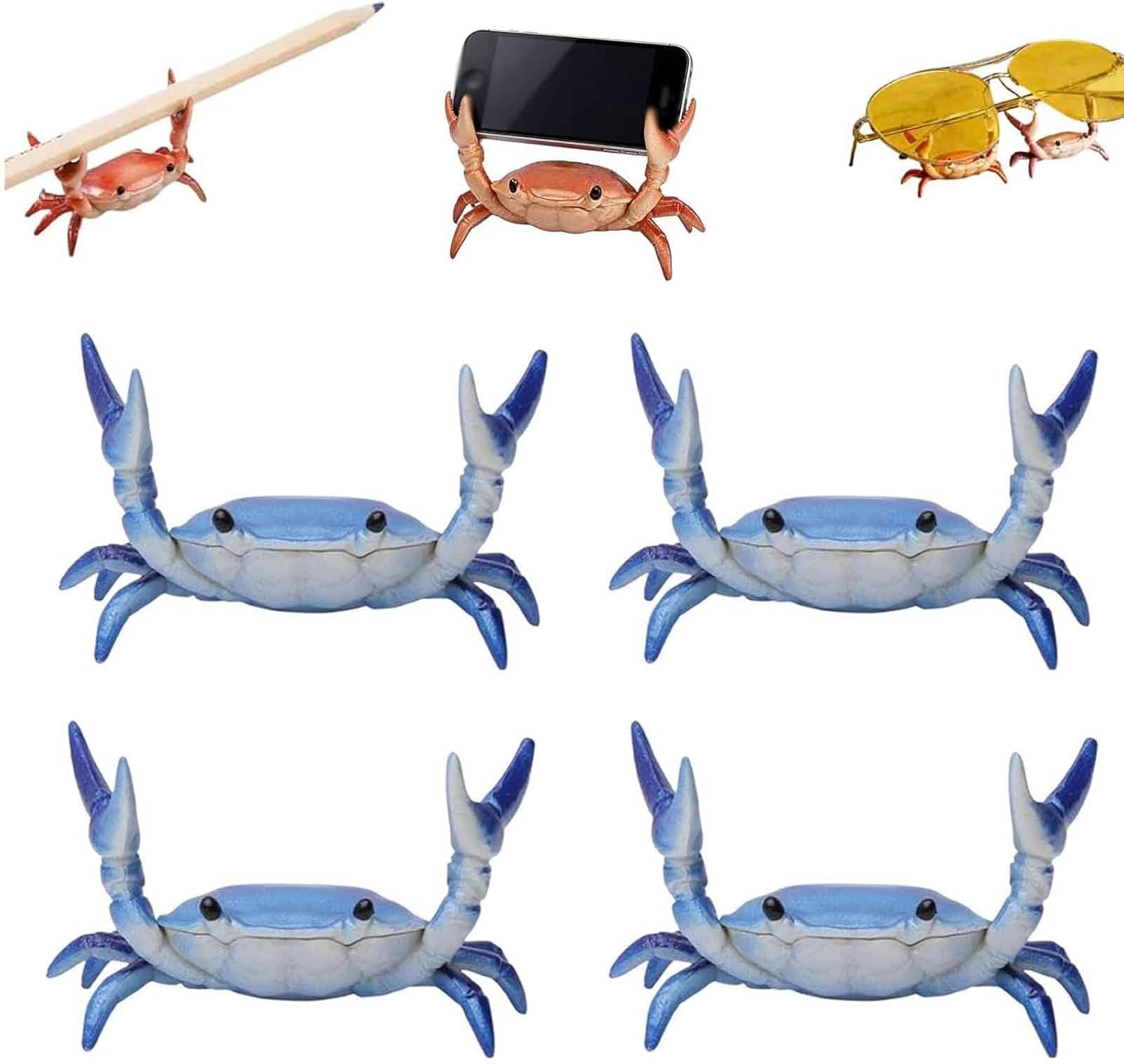 Crab Pen Holder for Desk, 1.96*1.57*1.37 in Cute Crab-Shaped ...