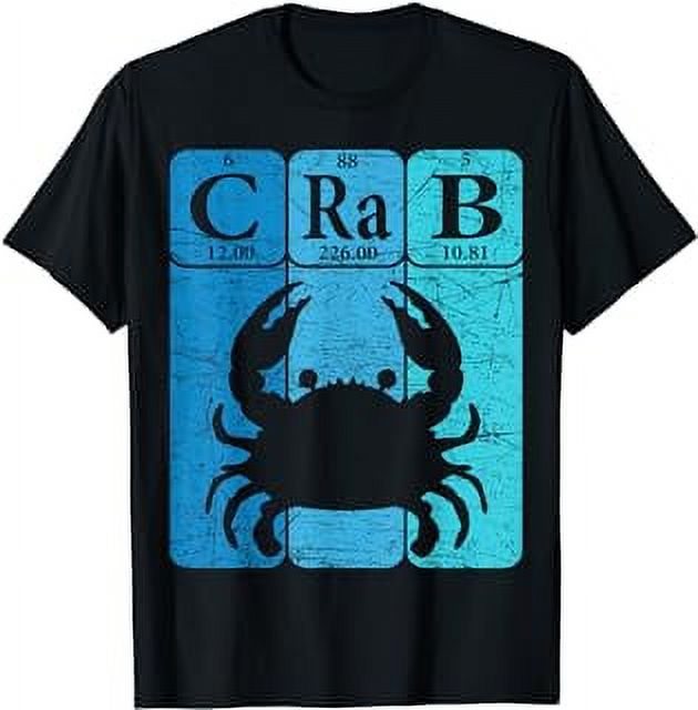 Crab Periodic Table Elements Seafood Crabbing Retro Crabber T-Shirt ...