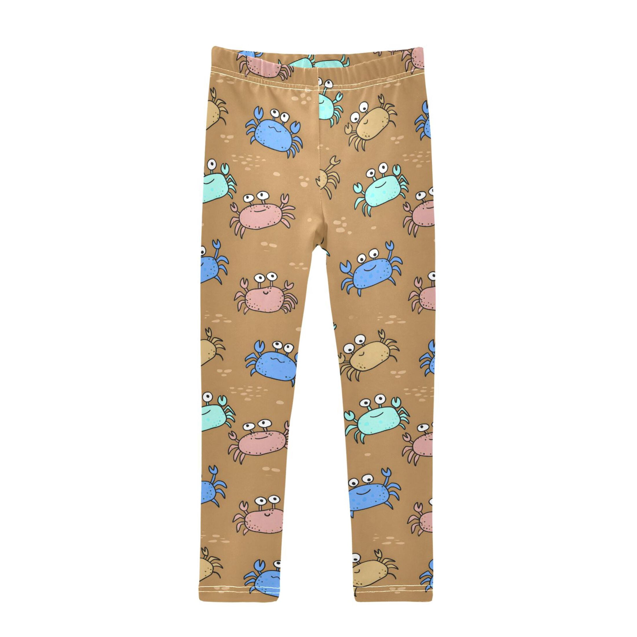 Crab Printed Leggings Yoga Pants for in 4t to 10t - Walmart.com