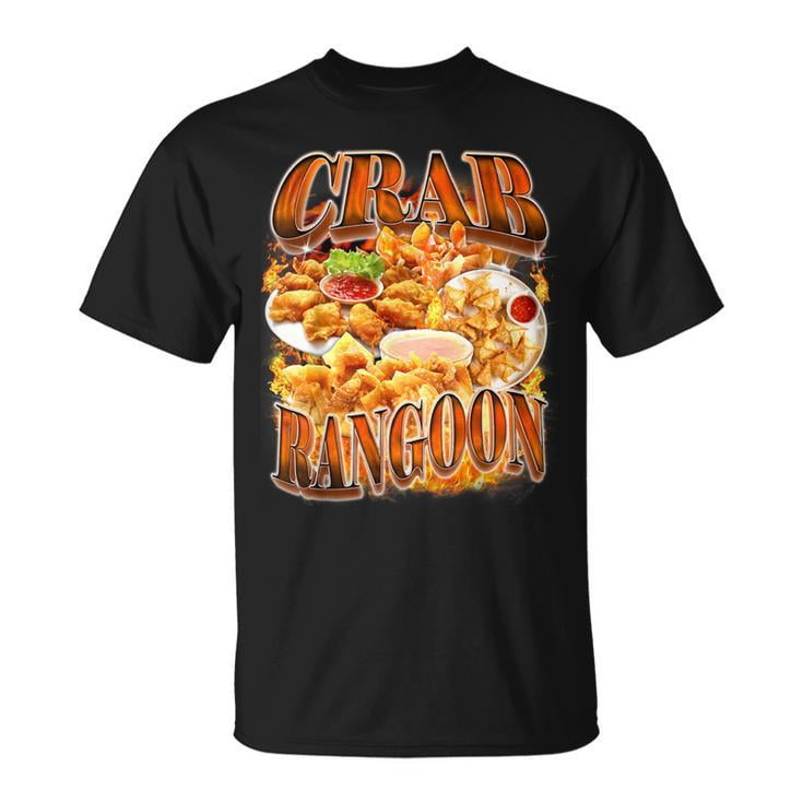 Crab Rangoon Meme Bootleg Rap Style 90s Vintage 1990s T-Shirt, Funny ...