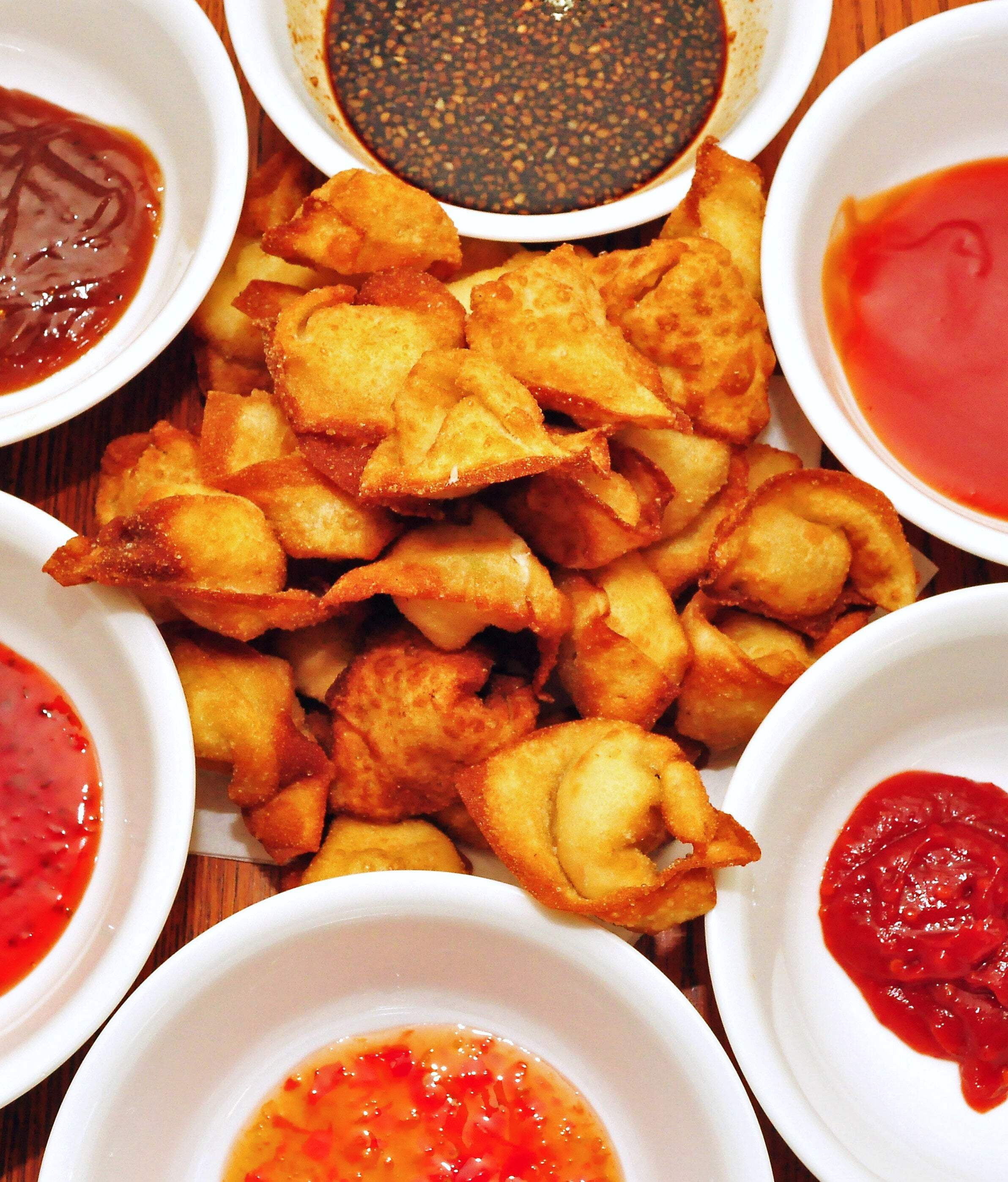 Crab Rangoon With Sauces Glossy Poster Picture Photo Print Banner ...