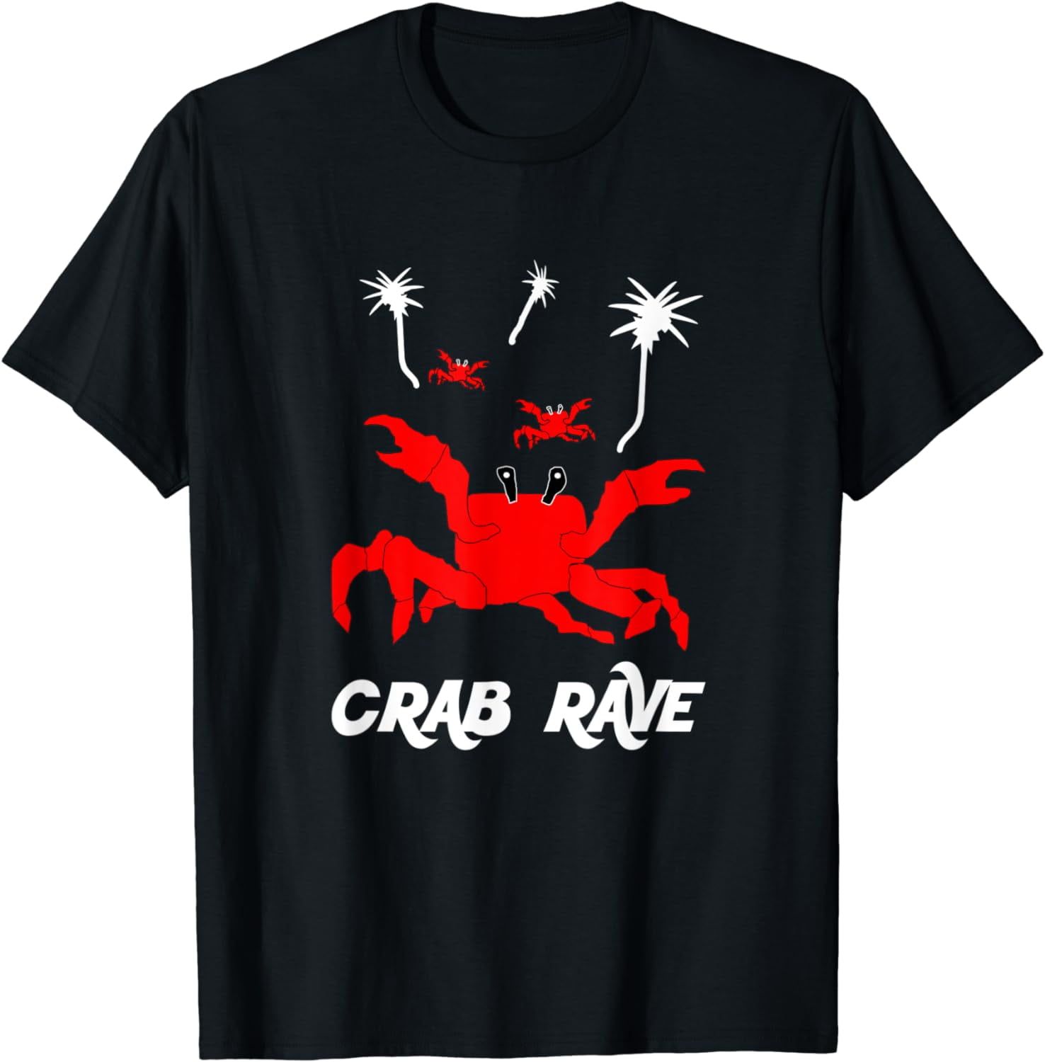 Crab Rave - Meme Crab Dance Party with Palm Trees T-Shirt - Walmart.com