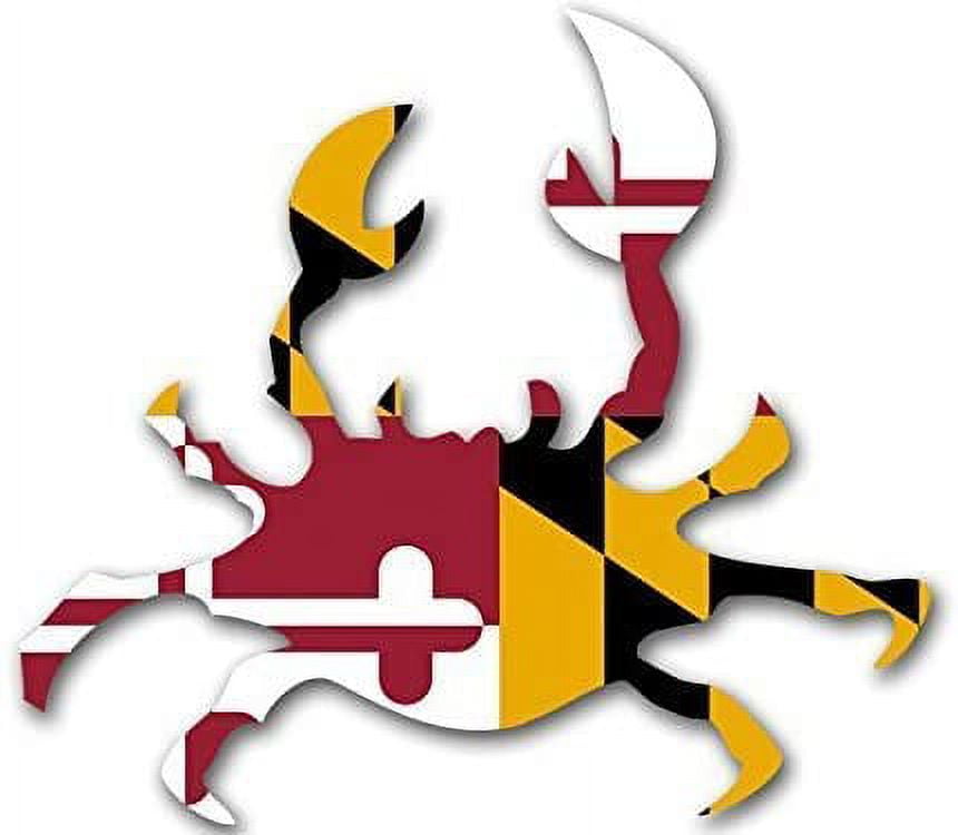 Crab Shaped Maryland Flag 3M Reflective sticker| Shape Decal Baltimore ...