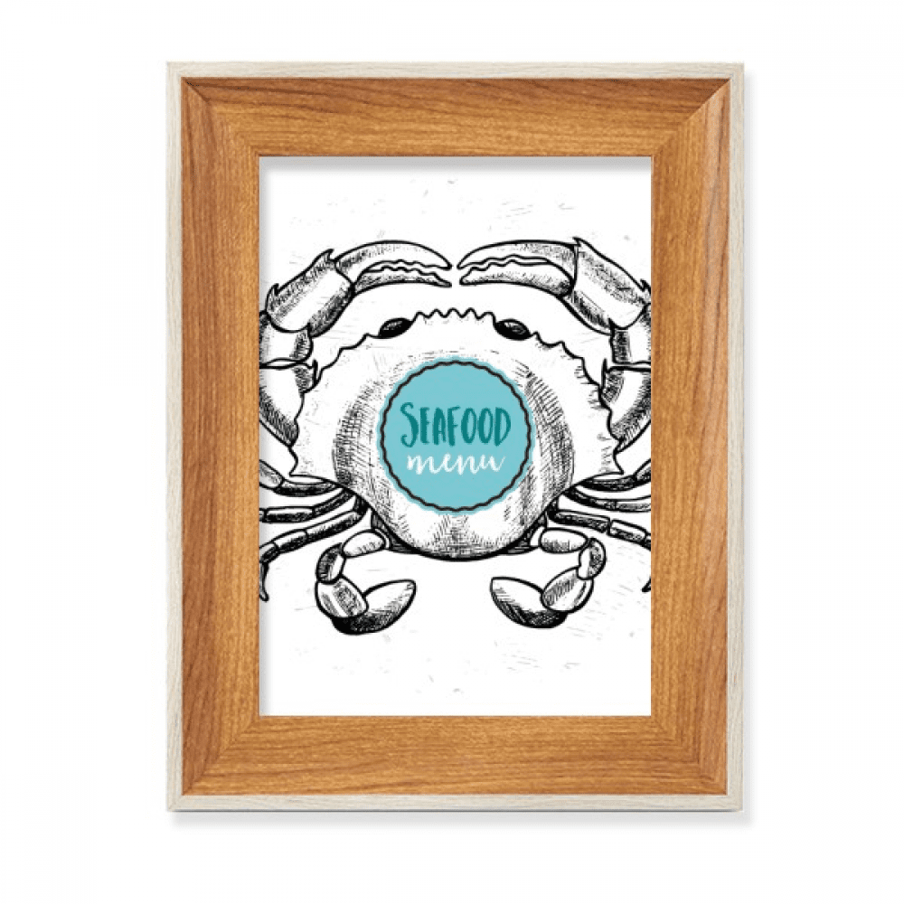 Crab Sketch Marine Organism Illustration Desktop Wooden Photo Frame ...