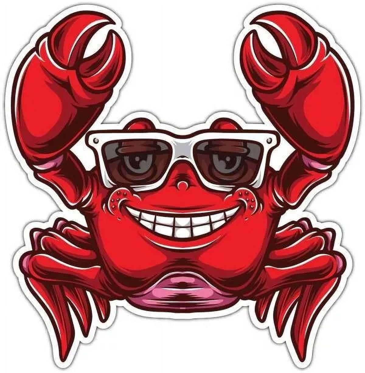 Crab Smiling Ocean Sea Cartoon Car Window Stickerphone Decal Water ...