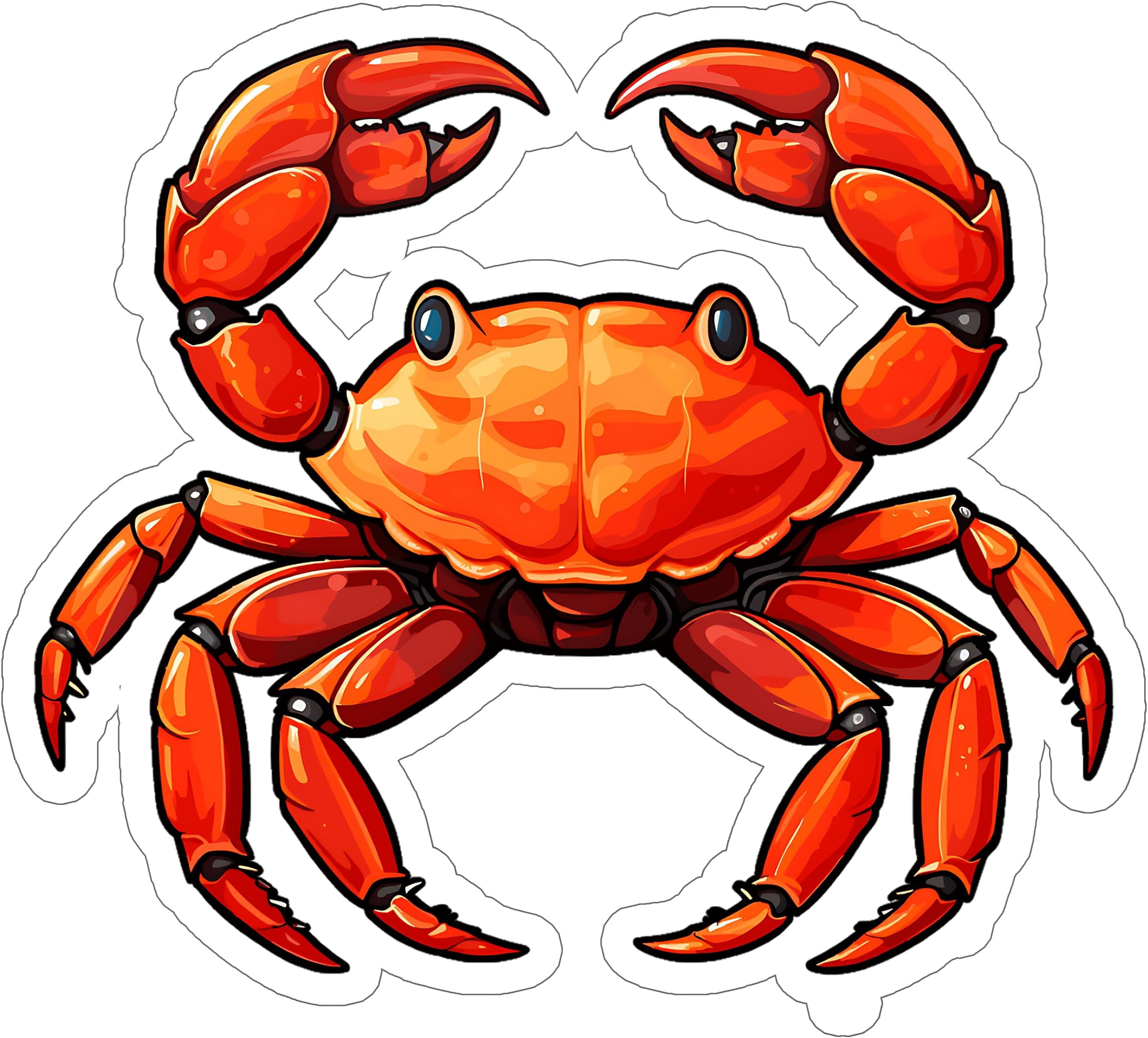 Crab Sticker Travel Outdoors Decal Vinyl Small Waterproof for Water ...
