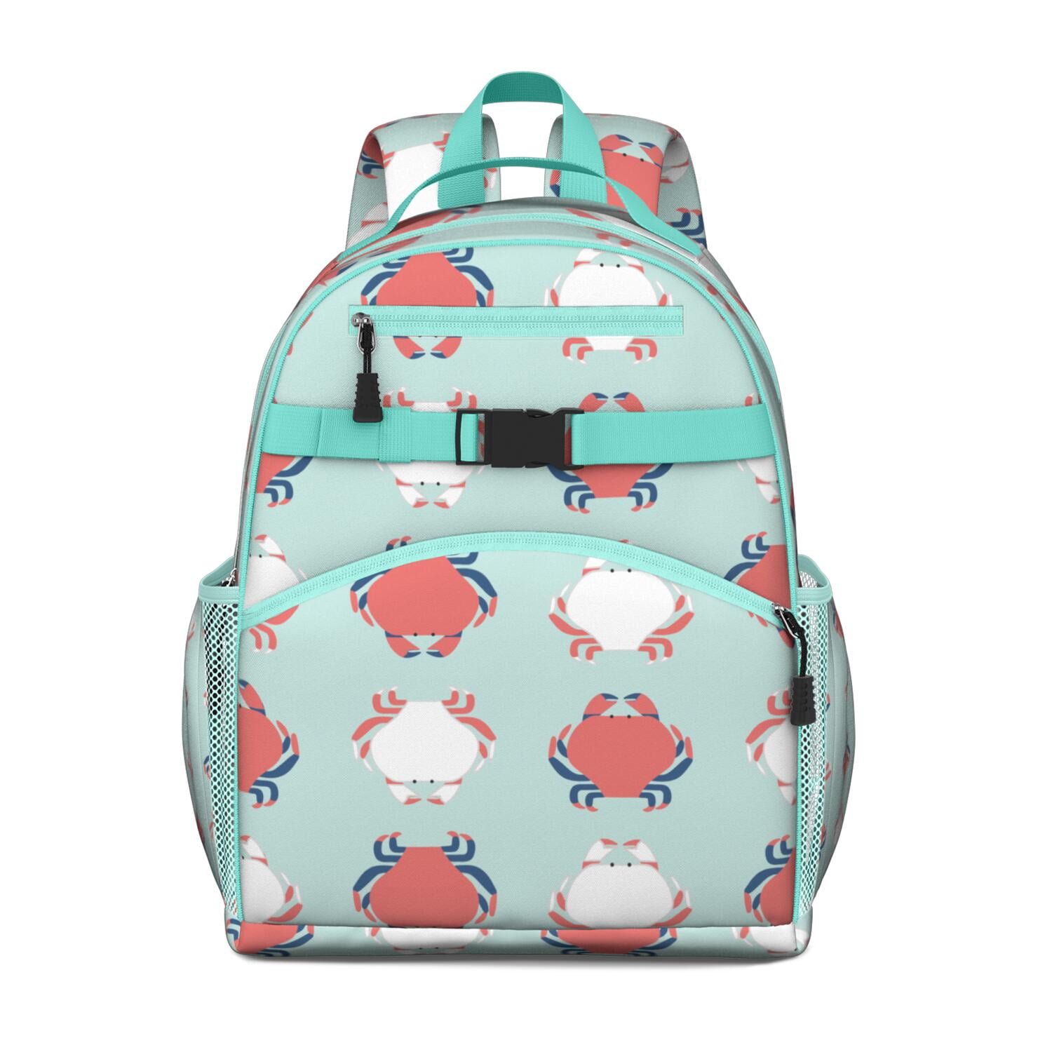 Crab-Themed Waterproof Travel Backpack - Vintage Nautical Sea Life ...