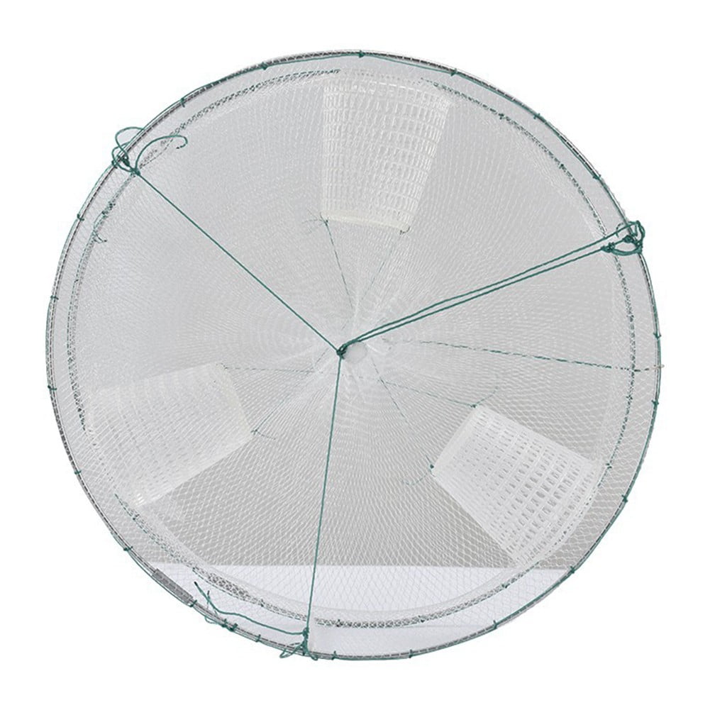 Crab Trap Bait Lobster Crawfish Shrimp Portable Folded Cast Net Fishing Trap Net 39cm - Walmart.com