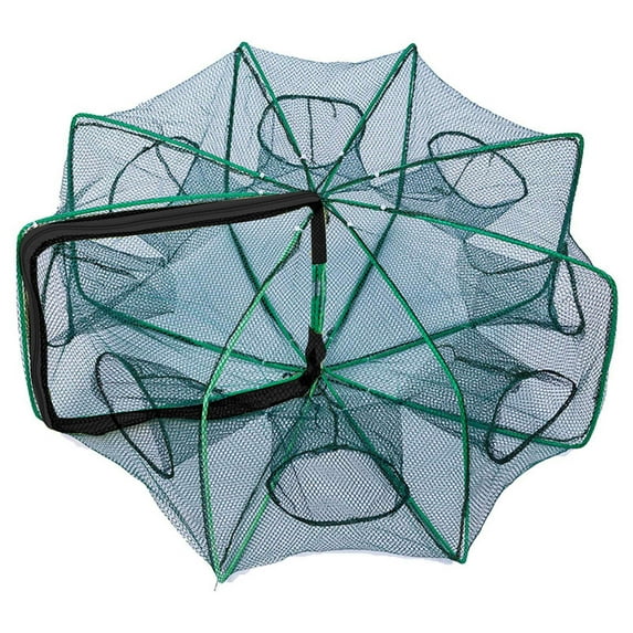 Crab Trap,Crawfish Trap,Minnow Trap,Fish Trap,Foldable 8 Holes 8 Sides ...