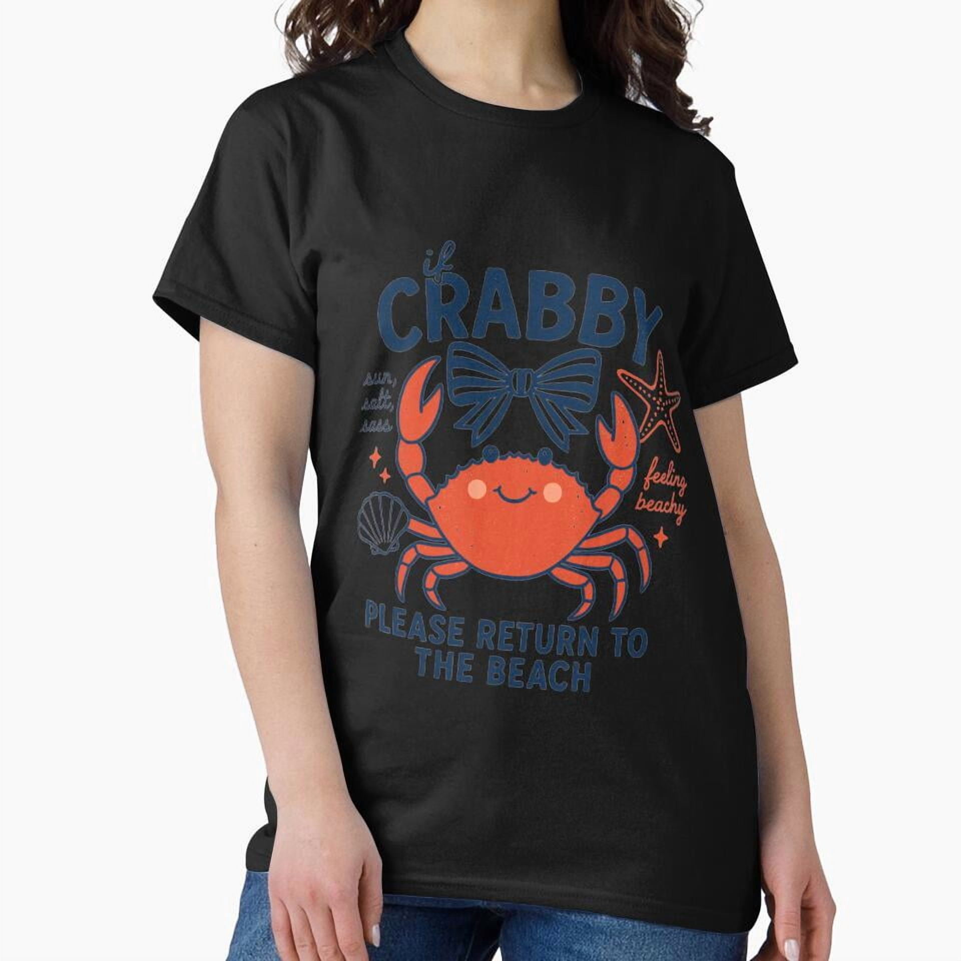 Crabby Garment-Dyed, Playful Crab Fun Summer Beach Vibes G6912, for ...