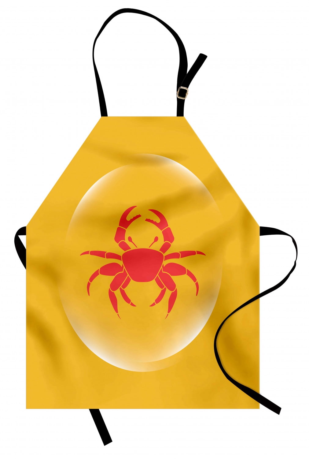 Crabs Apron Crab Icon in an Abstract Bubble on Yellow Background ...