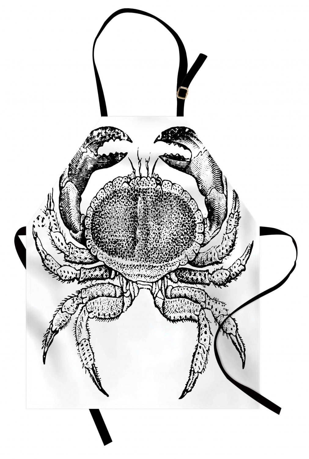 Crabs Apron Seafood Themed Design Vintage Engraved Illustration of an ...