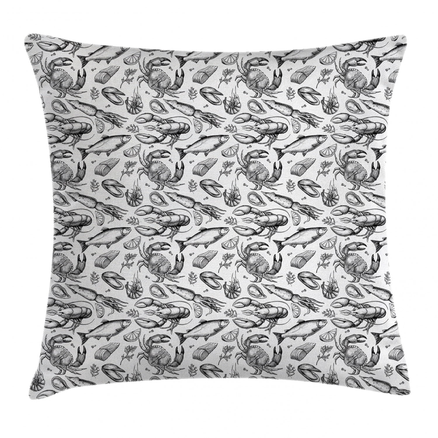 Crabs Decor Throw Pillow Cushion Cover, Sea Animals a Vintage ...