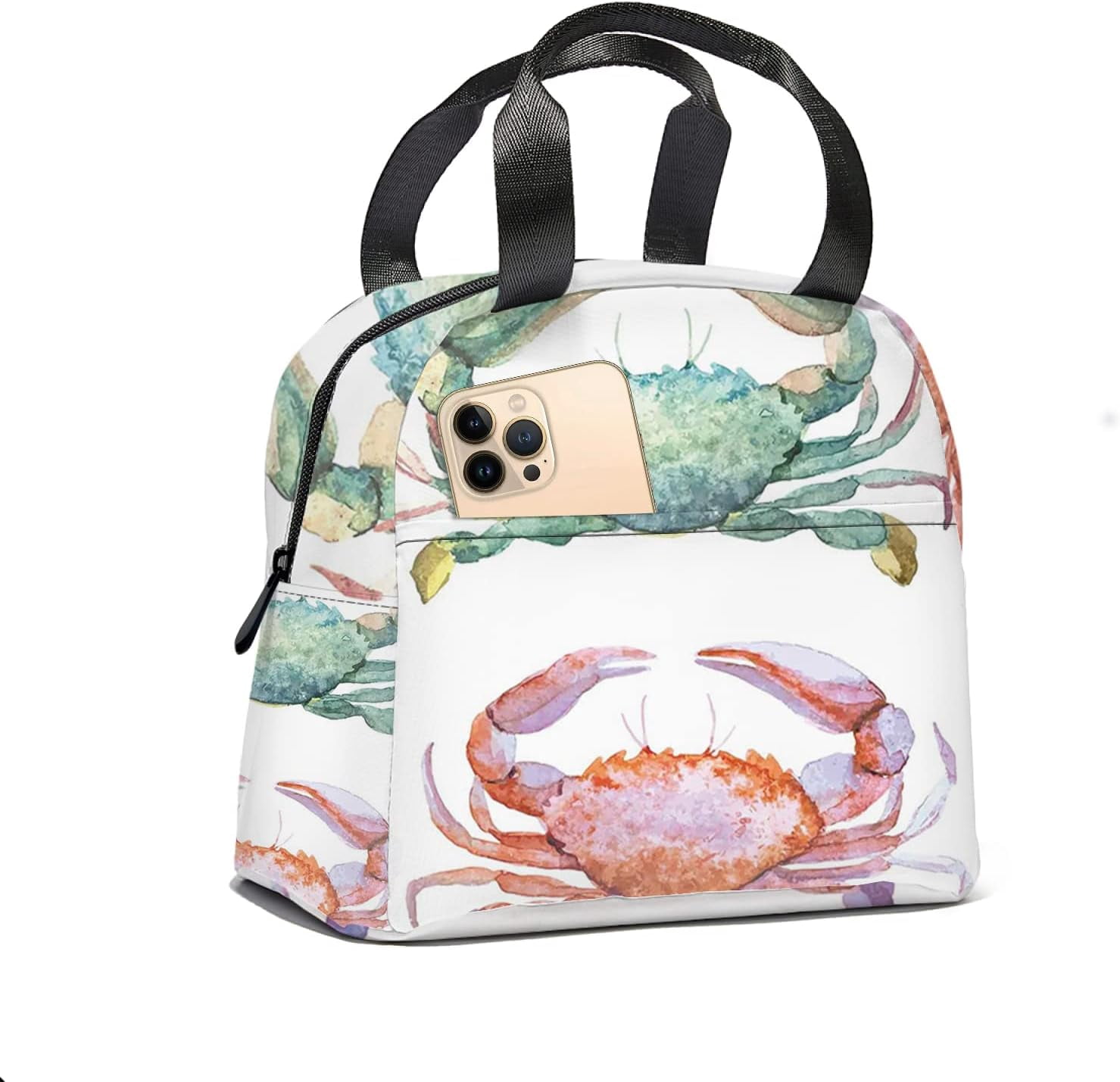 Crabs Lunch Box For Women & Men,Watercolor Style Sea Animal Theme ...