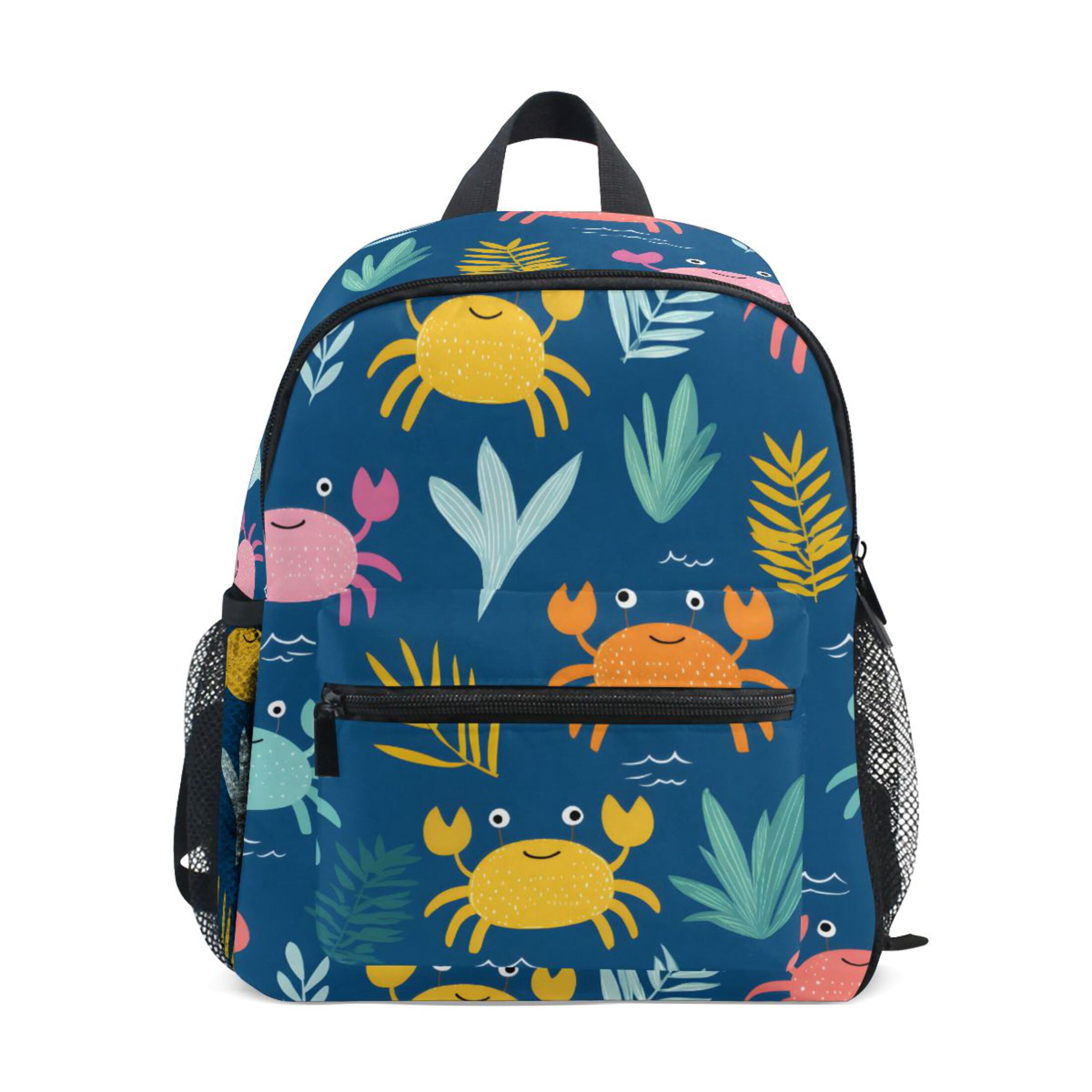Crabs Pattern Mini Backpack Cute Small Backpack with Chest Strap and ...
