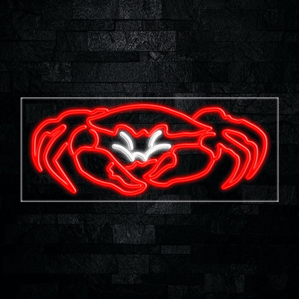 Crabs Seafood-LED Neon Sign 30"L x 12"H #30623 - Walmart.com