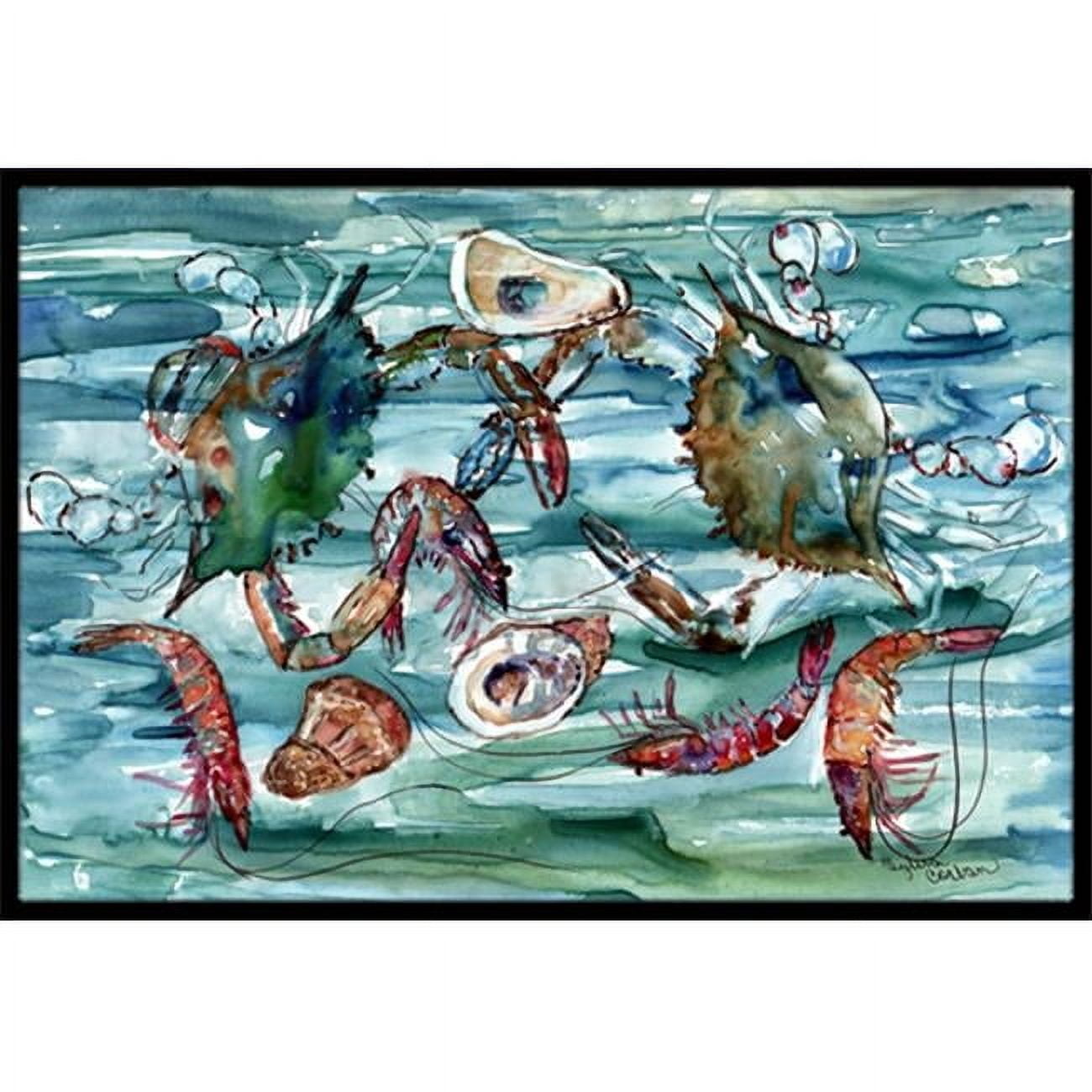 Crabs- Shrimp And Oysters In Water Indoor & Outdoor Mat - Walmart.com