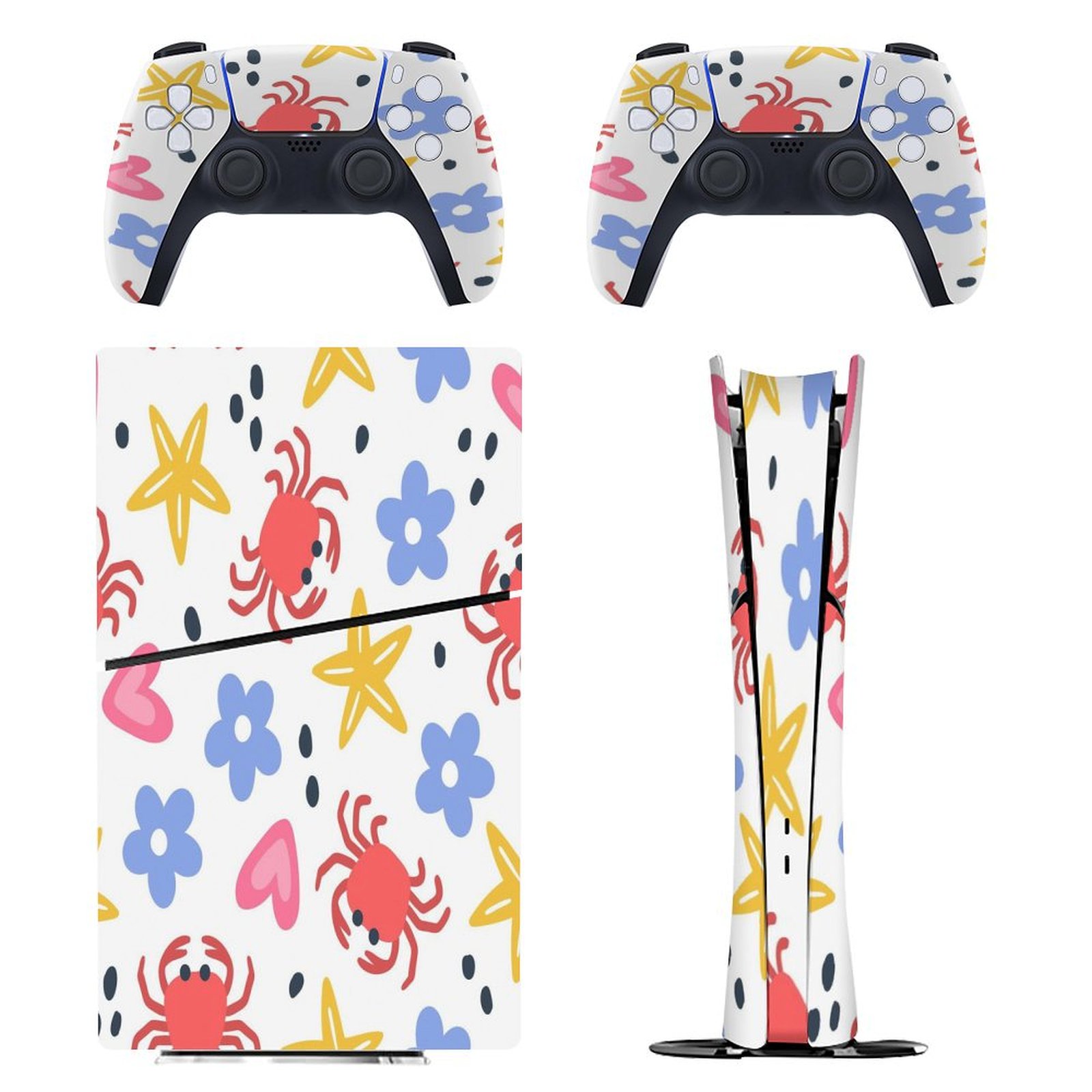 Crabs, Starfish PS5/PS5 Slim Digital Disc Skin Sticker For Console And ...