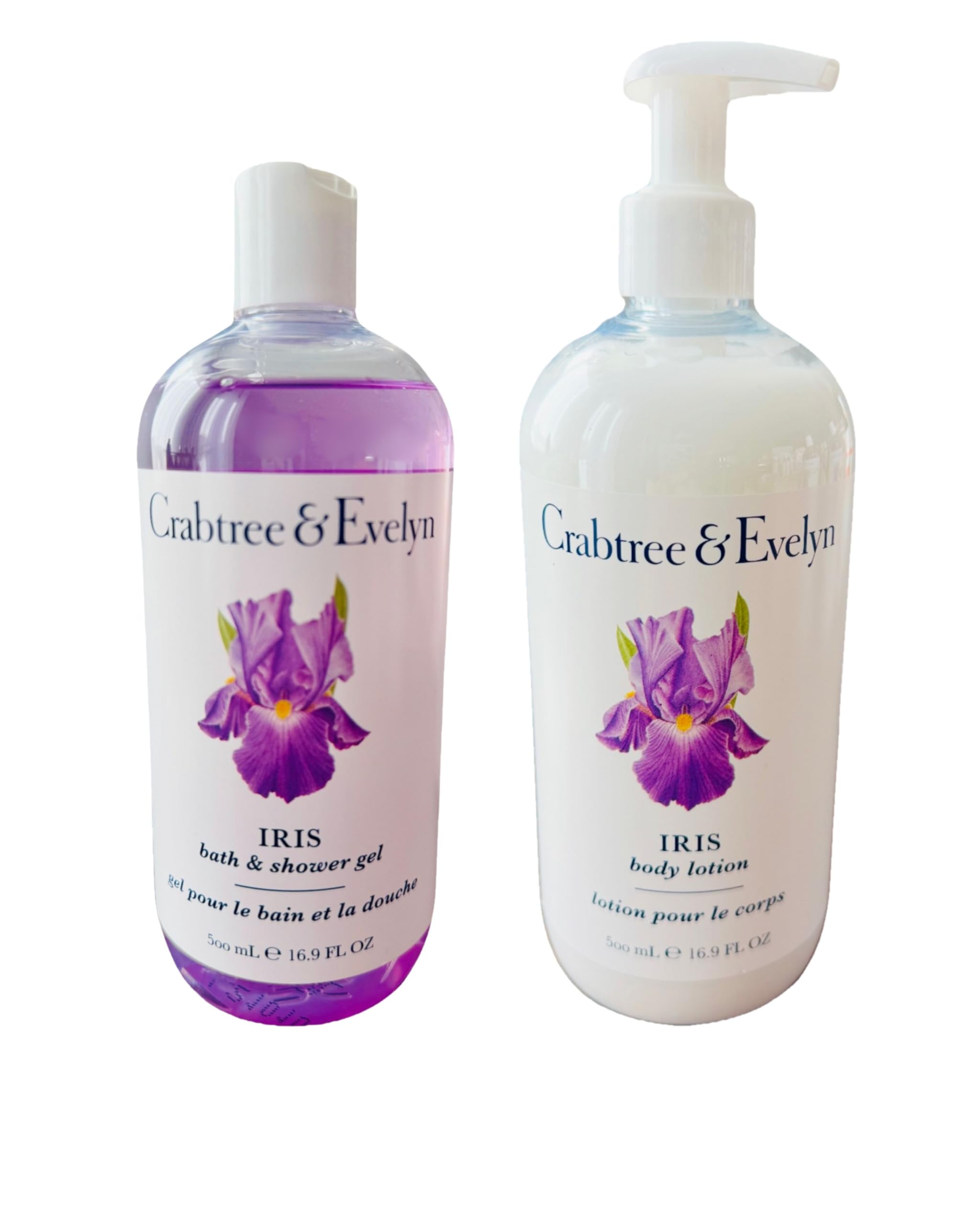 Crabtree & Evelyn Iris DPF11 Bath Set Shower Gel and Body Lotion Duo ...