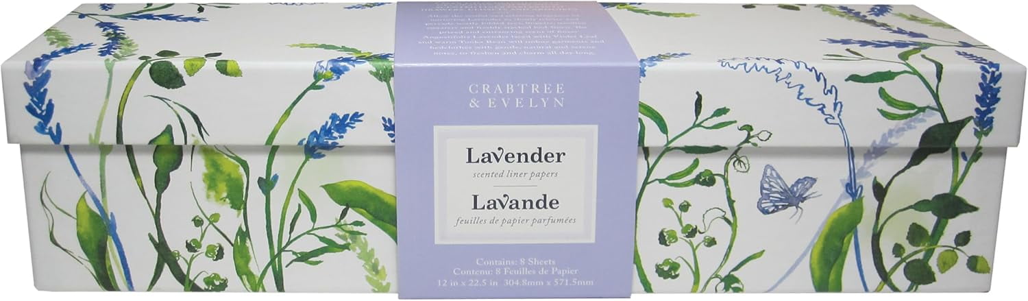 Crabtree & Evelyn, Lavender Scented Drawer Liners, 8 Sheets 12"x22.5 ...