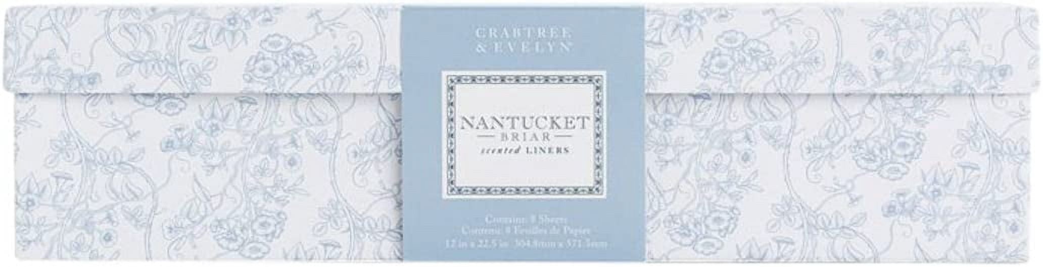 Crabtree & Evelyn Paper Drawer Nantucket Briar, Glass, Blue, 34 x 38 x ...