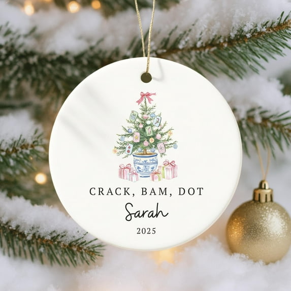 Crack Bam Dot Ornament Personalised Mahjong Ornament American Mahjong ...