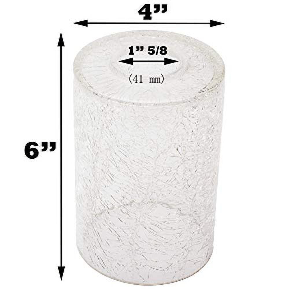 Crack Finish Glass Lamp Shade, 3 Pack LEDupdates Clear Crackle Finish ...