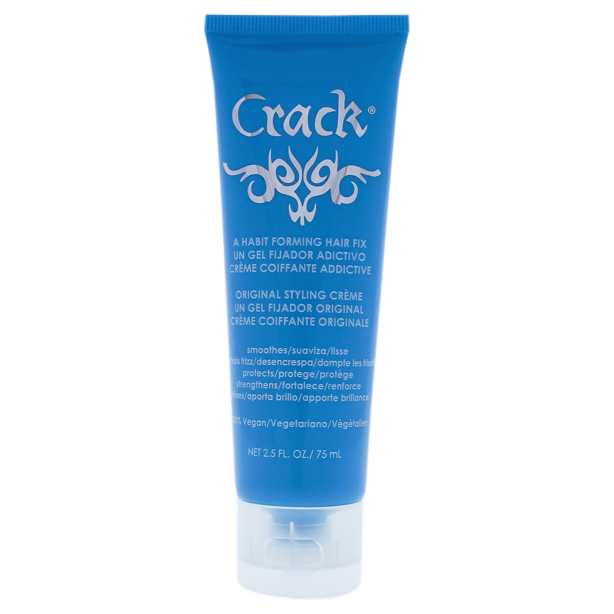 Crack Original Leave-In Hair Styling Cream Lotion, Heat Protection, 2.5 ...