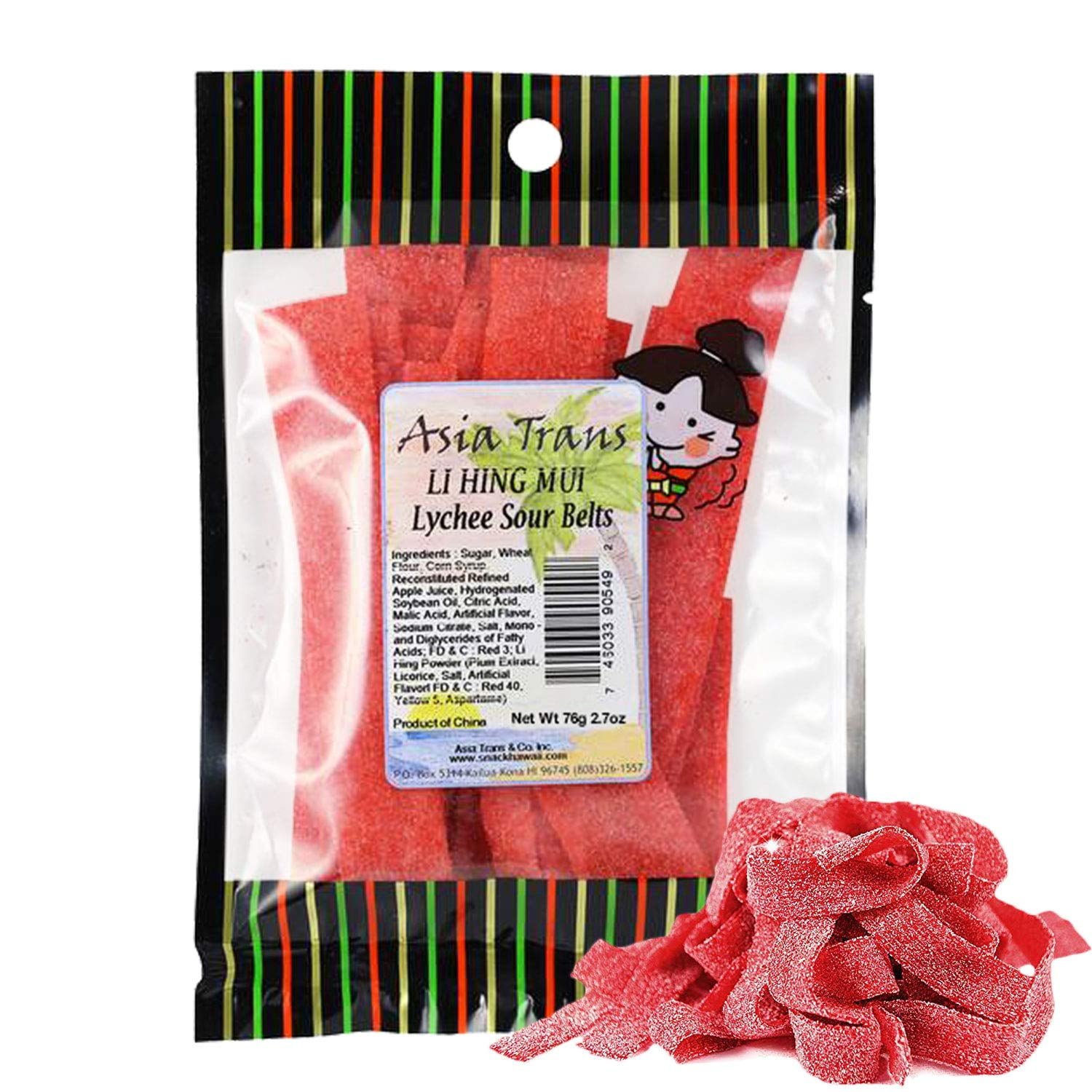 Crack Seed Lychee Belt YPF5 Strips with Li Hing Mui Plum Powder ...