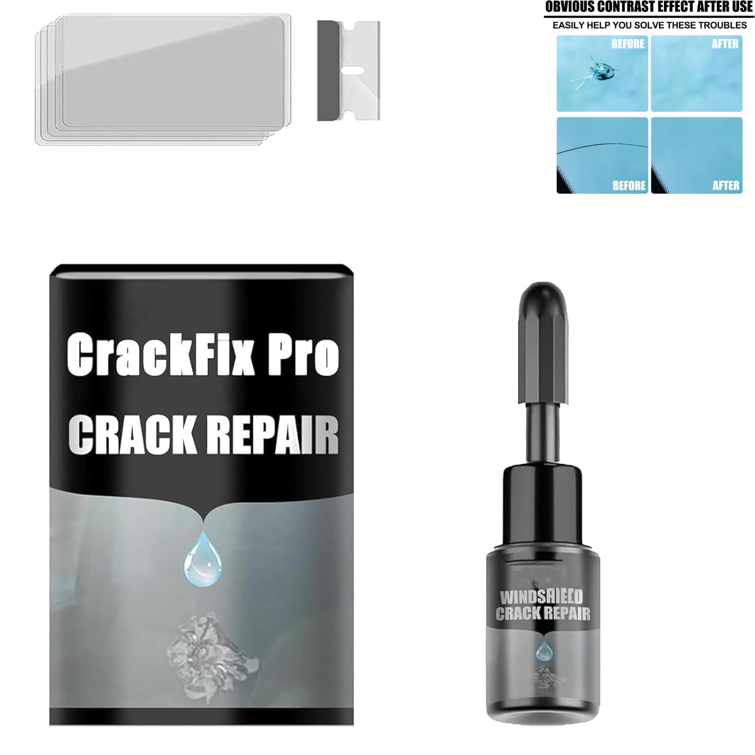 CrackFix Pro Kit - Glass Repair Kit Windshield, Professional-Grade Auto ...