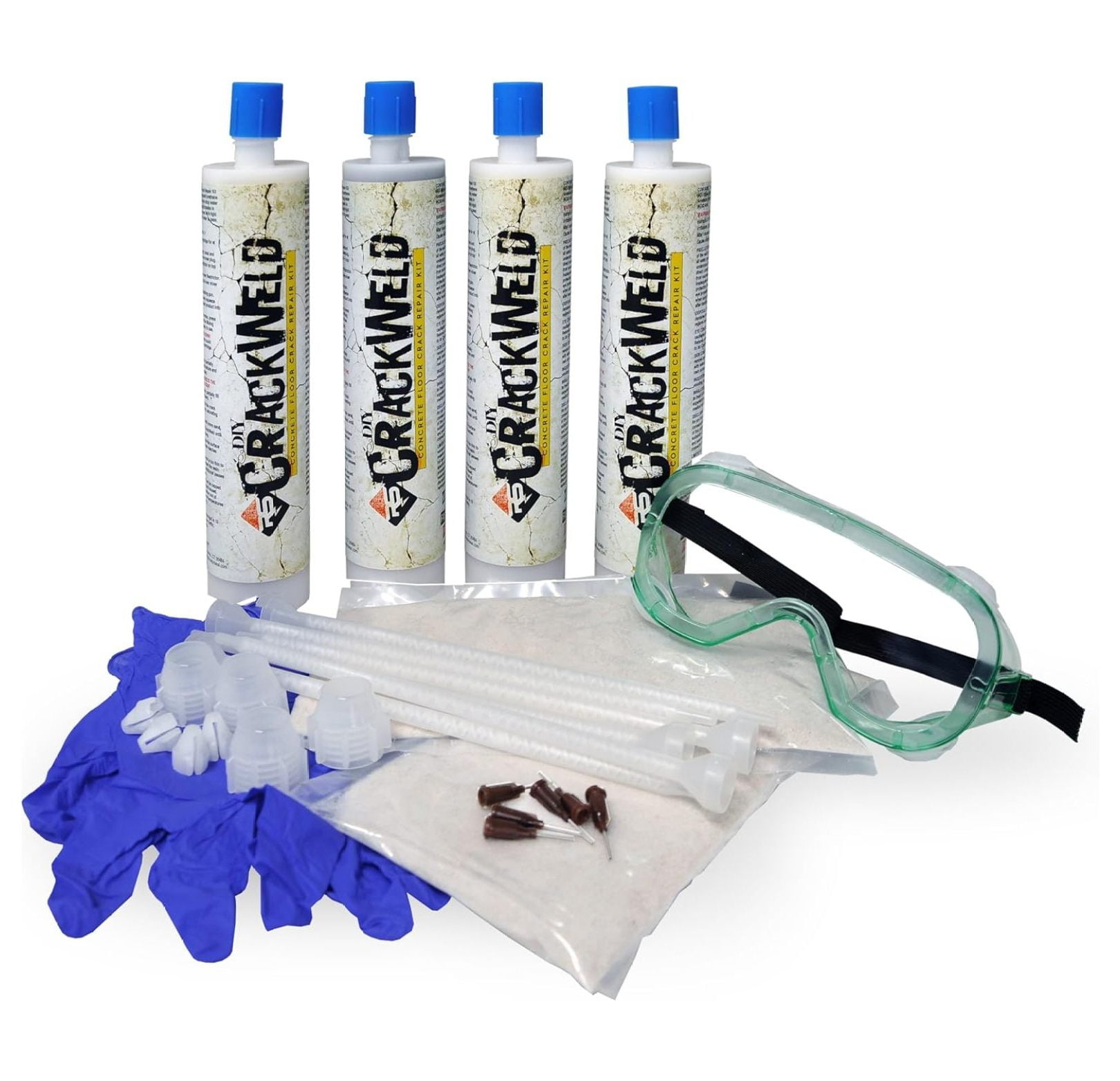 CrackWeld DIY Concrete Floor Repair Kit (4-Pack) - Repair Concrete ...