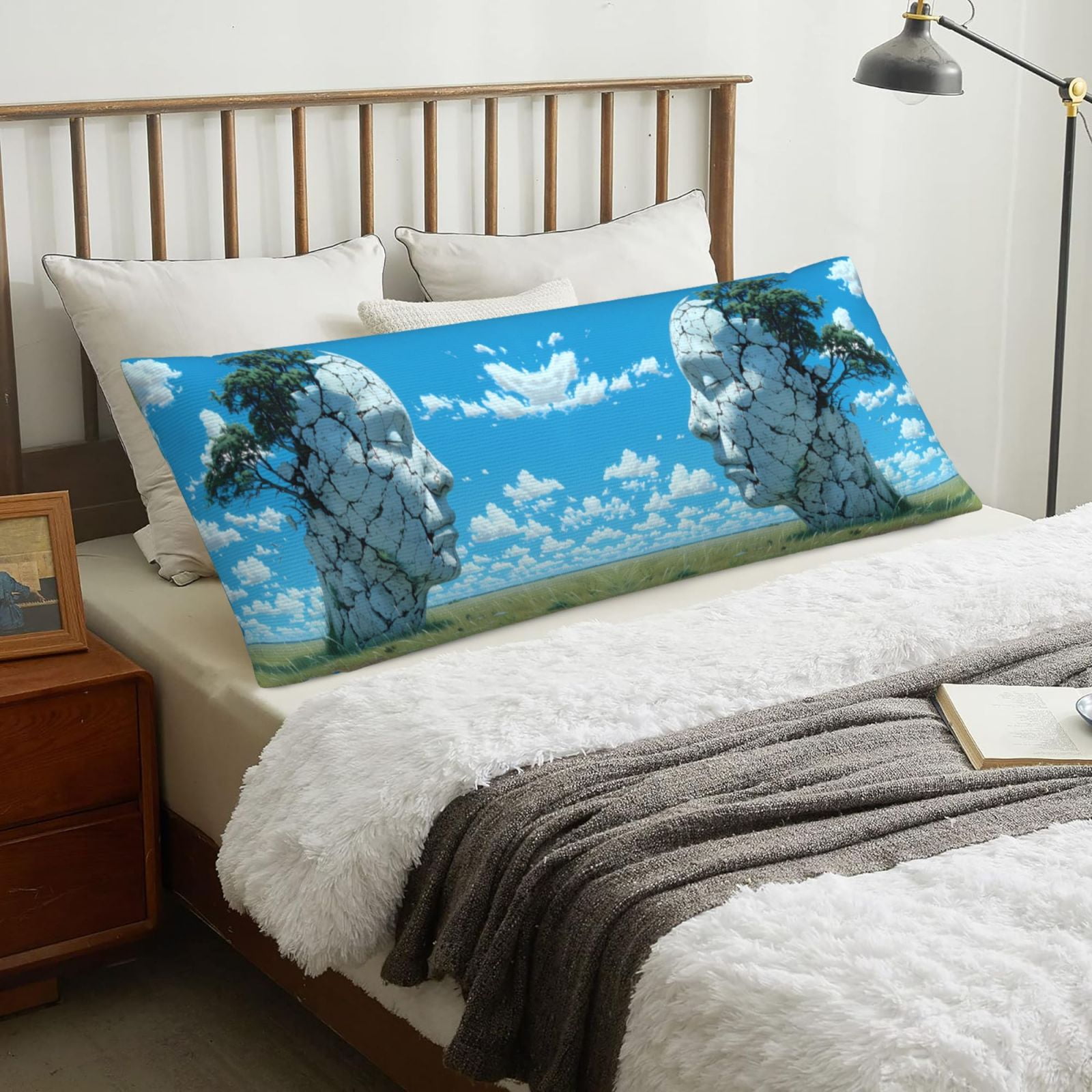 Cracked Earth Head Tree Body Pillow Cover, Printing Cooling Body Pillow ...