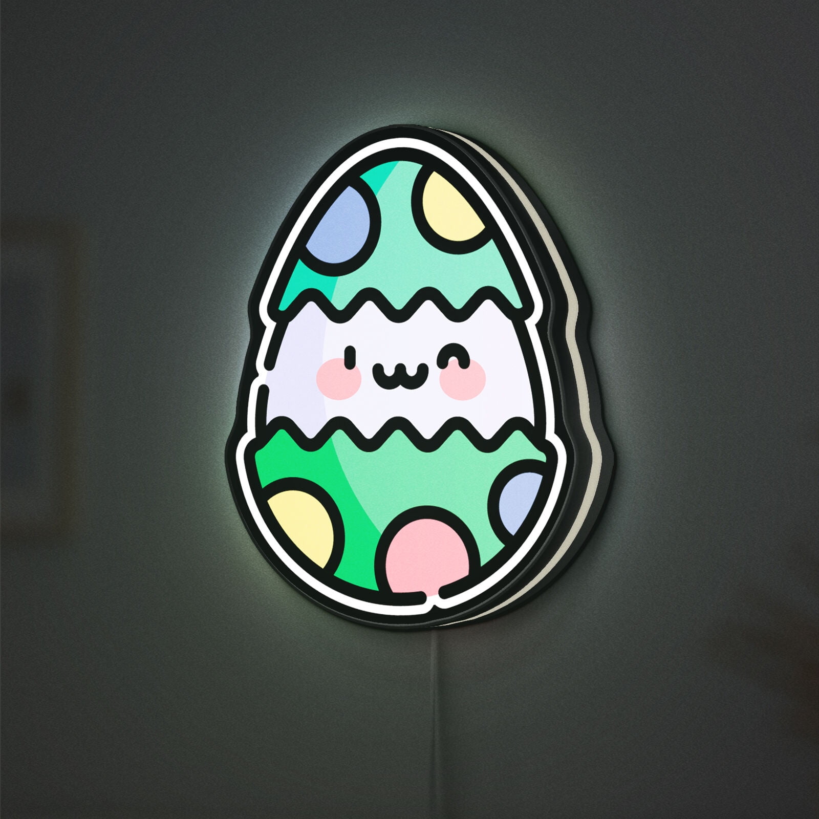 Cracked Easter Egg 3D Novelty Light Box, Broken Shell Lamp Decor for ...