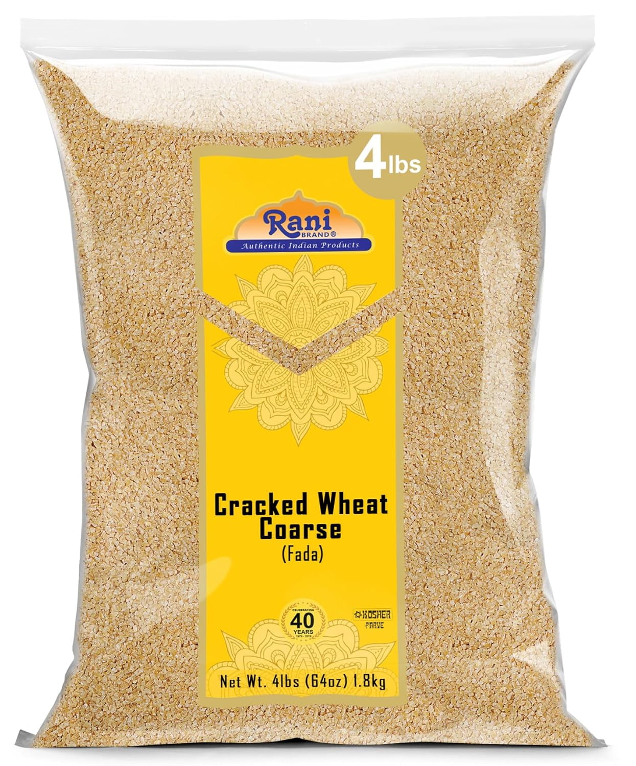 Cracked Wheat Coarse (Fada/Bulgur Wheat#3) 64oz (4lbs) 1.81kg Bulk ...