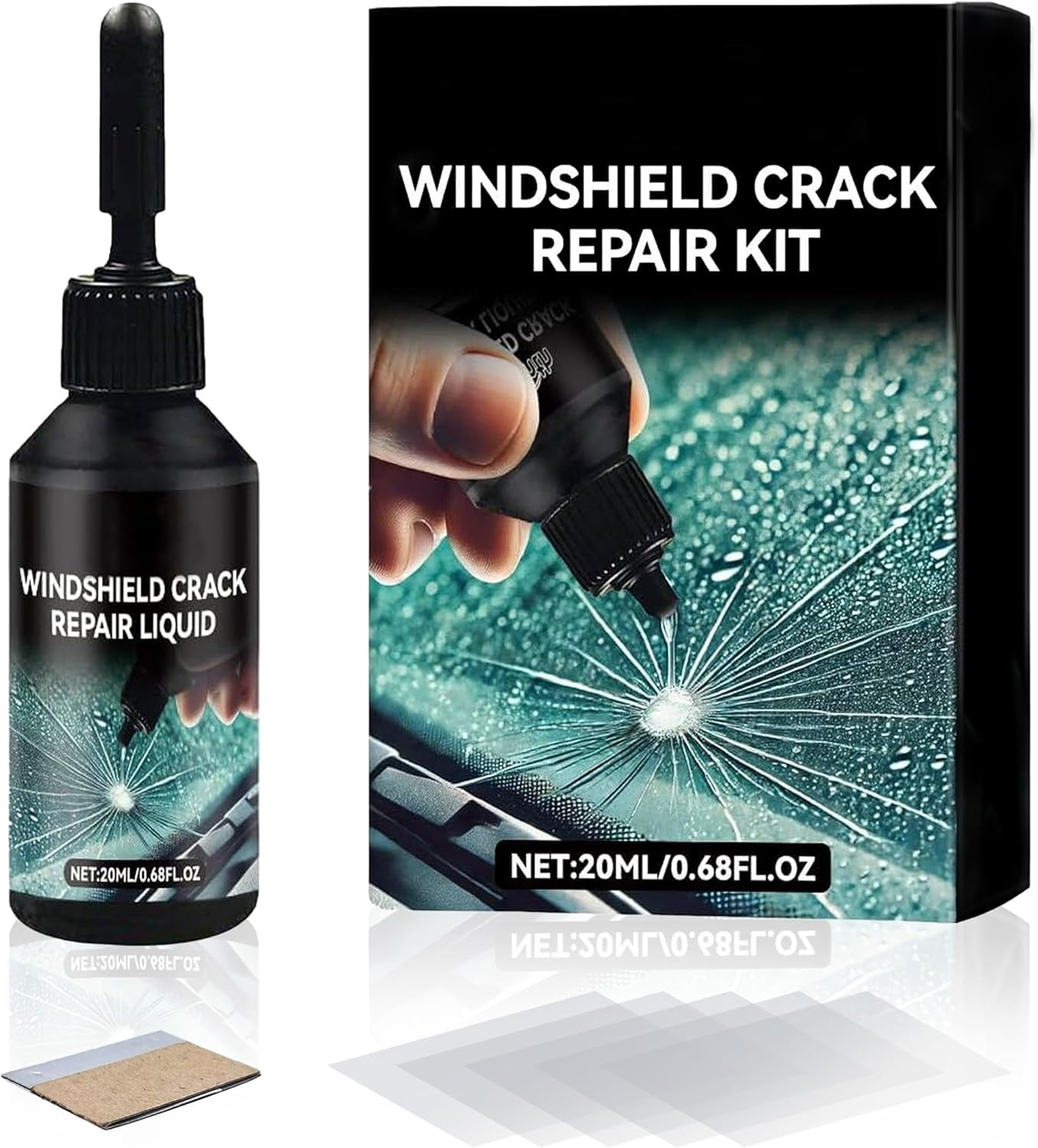Cracked Windshield Repair Kit for Chips and Cracks, Car Windshield ...