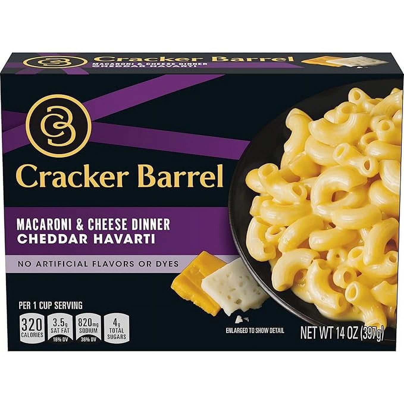 Cracker Barrel Cheddar Havarti Macaroni & Cheese Dinner, 14 oz Box ...