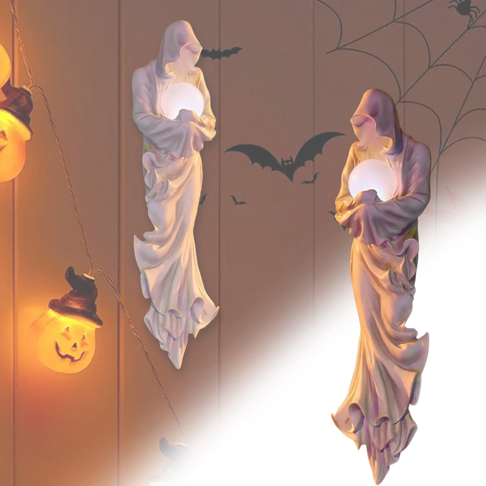 Cracker Barrel Ghost Hanging Wall Decoration, Halloween Outdoor Witch ...