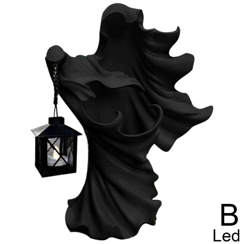 Cracker Barrel Ghost Witch Messenger and Lantern Ghost Statue Ornament ...