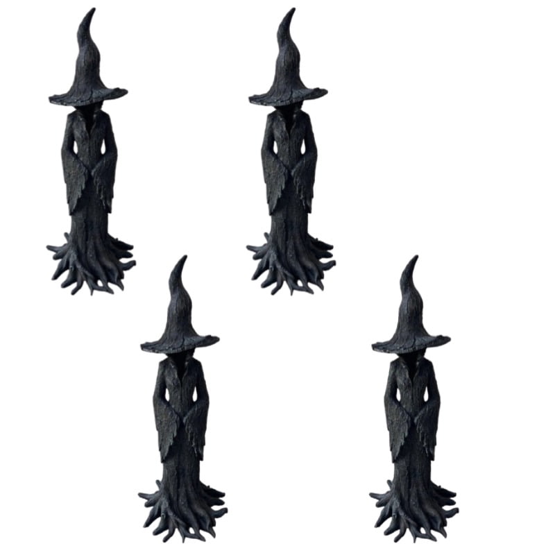 Cracker Barrel Witch Statue – 7.87" Gothic Halloween Resin Figurine ...