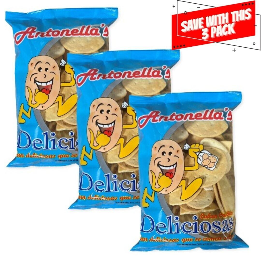 Deliciosas Handmade Caribbean Crackers 8 oz Pack of 3, Salty Savory ...