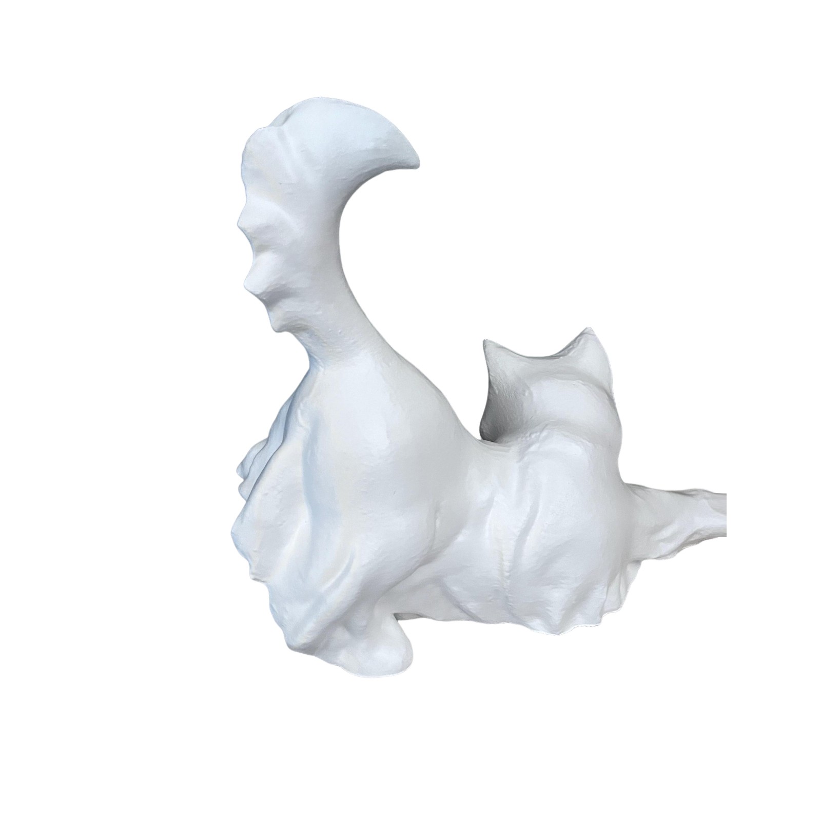 Cracker Halloween Black Cat Ghost Barrel Statue Stretching Figurine ...