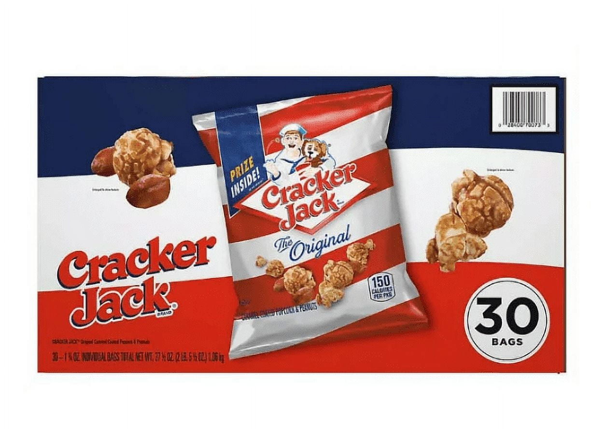 Cracker Jack Original Caramel Coated Popcorn & Peanuts, Bulk Pack of 30 ...