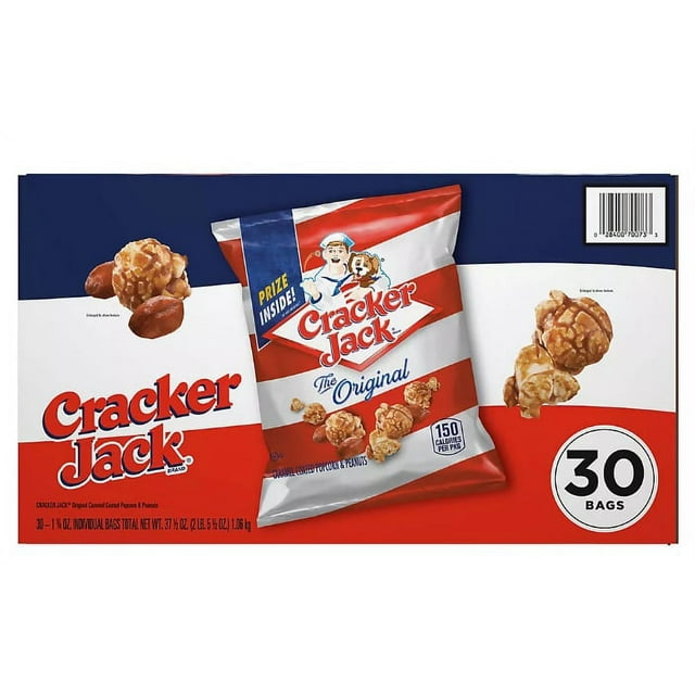 Cracker Jack Original Caramel Coated Popcorn & Peanuts Snacks, 30 pk./1 ...