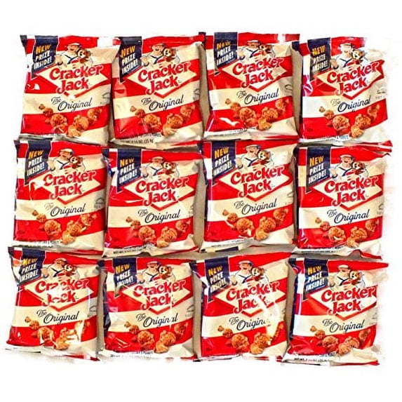 Cracker Jack Fun Snack Pack, 1.25 Oz, 12 Count, Vending Snacks ...