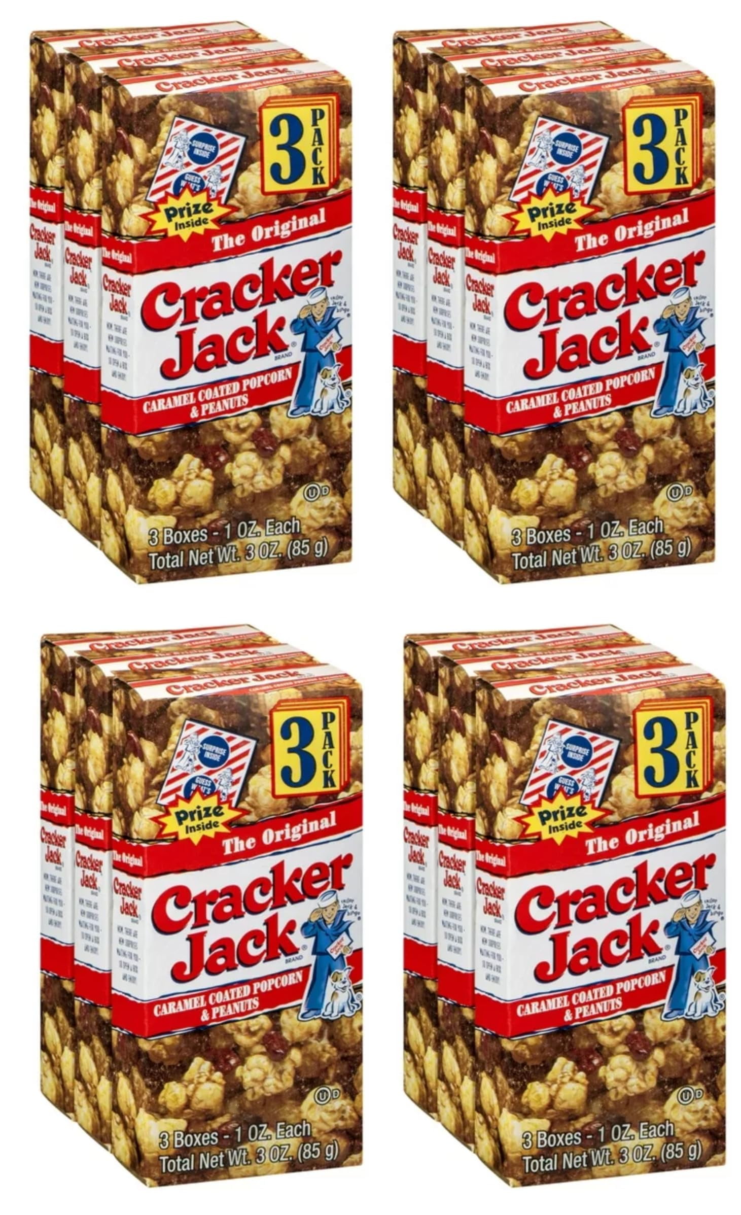 Cracker Jacks - Original MSF2 Cracker Jacks - 3 Box Bundles - 4 Bundles ...